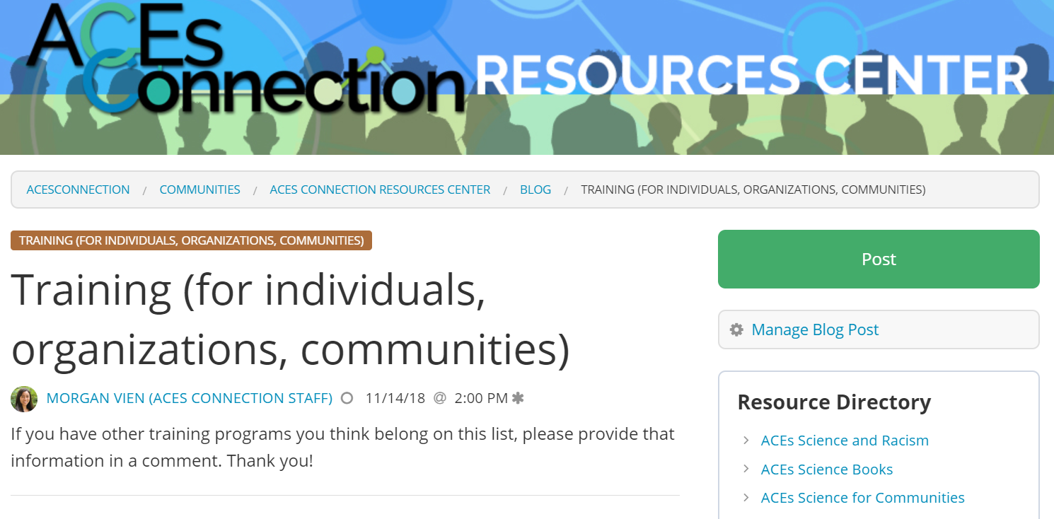 PACEs Connection: Training Resources - Trauma-Informed Care ...